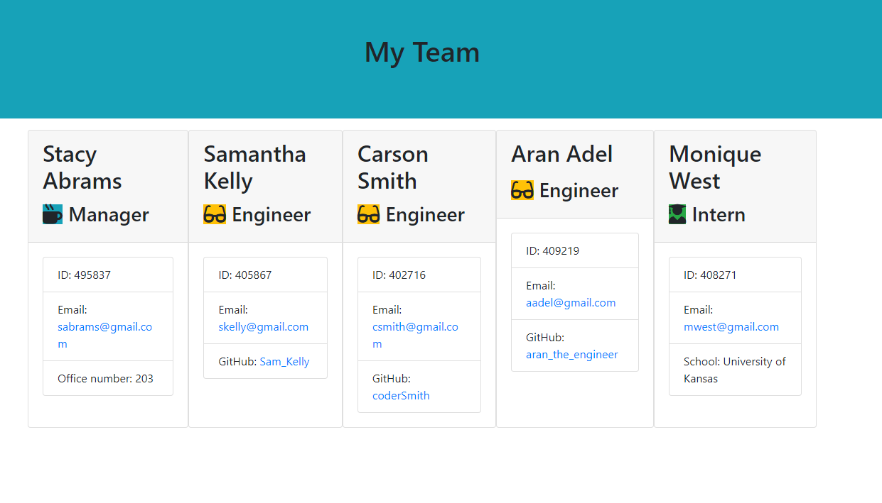 GitHub - MeganGerwick/team_profile_generator: This app is a software ...