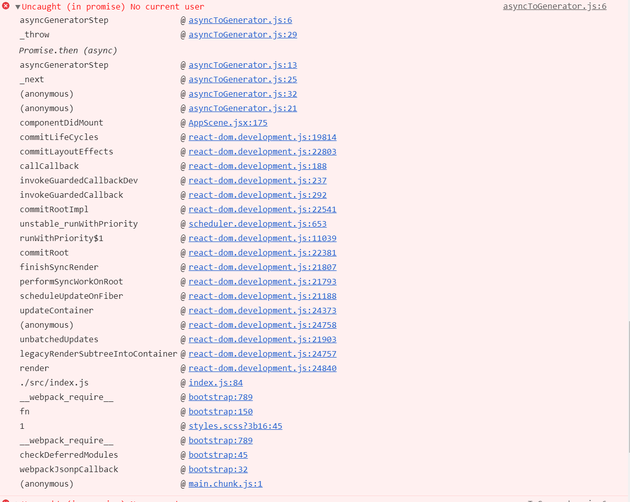 After Sign In With Amplifyauthenticator The Page Goes Black And App Does Not Render Until Page