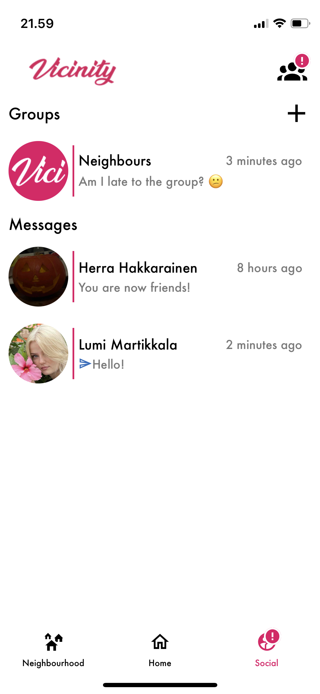 GitHub - Jaakko00/VicinityApp: A social media platform for neighbourhoods. Chat, posts, friends etc.