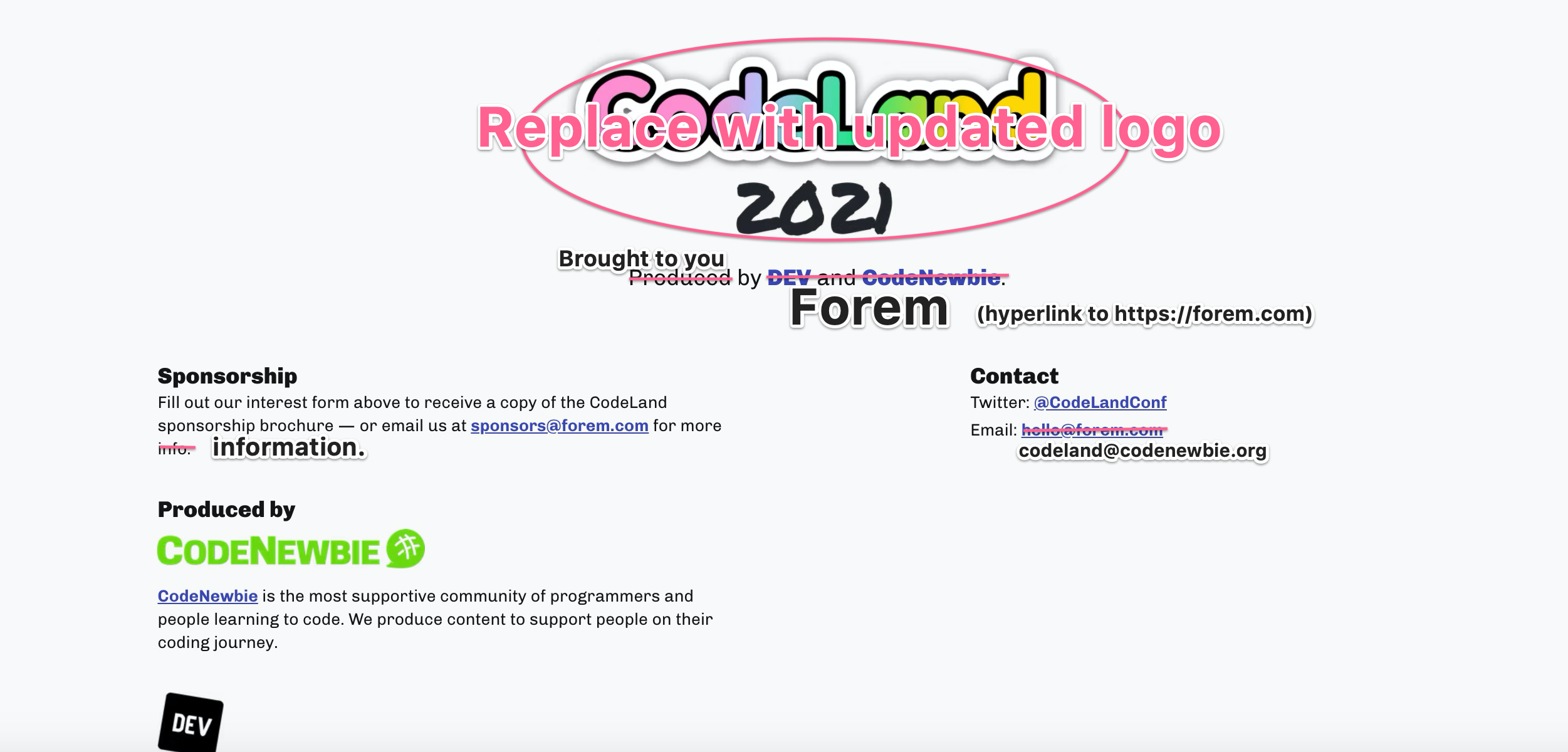 Update Marketing Website for 2022 CodeLand Announcement · Issue #91 · code-newbies/codeland · GitHub