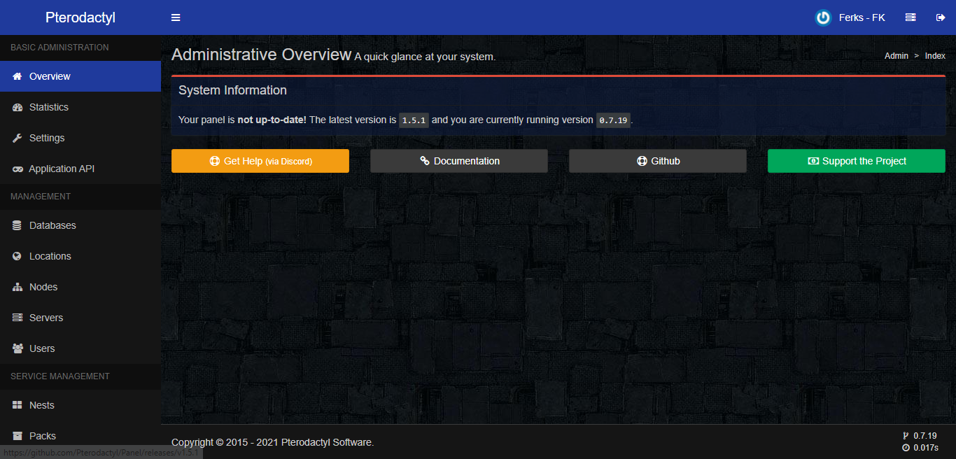 GitHub - Ferks-FK/Pterodactyl-AutoThemes: Themes Installation Script for Pterodactyl 0.7 and 1.x