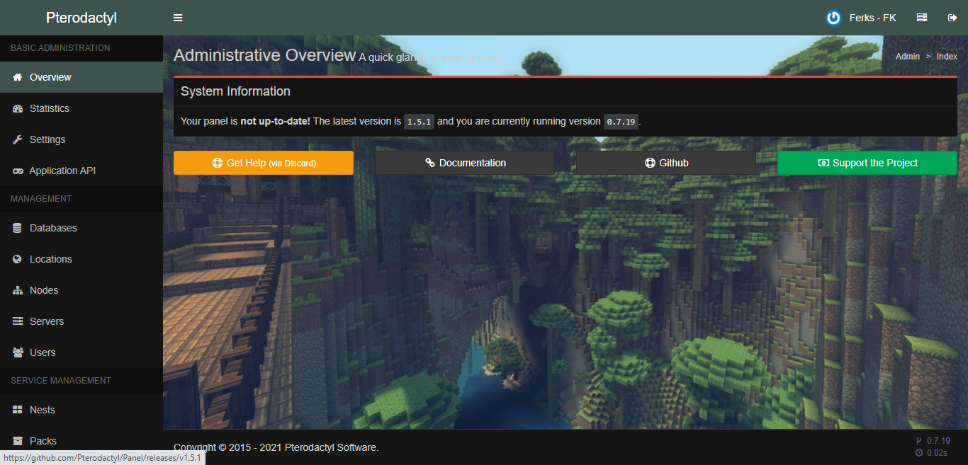 GitHub - Ferks-FK/Pterodactyl-AutoThemes: Themes Installation Script for Pterodactyl 0.7 and 1.x