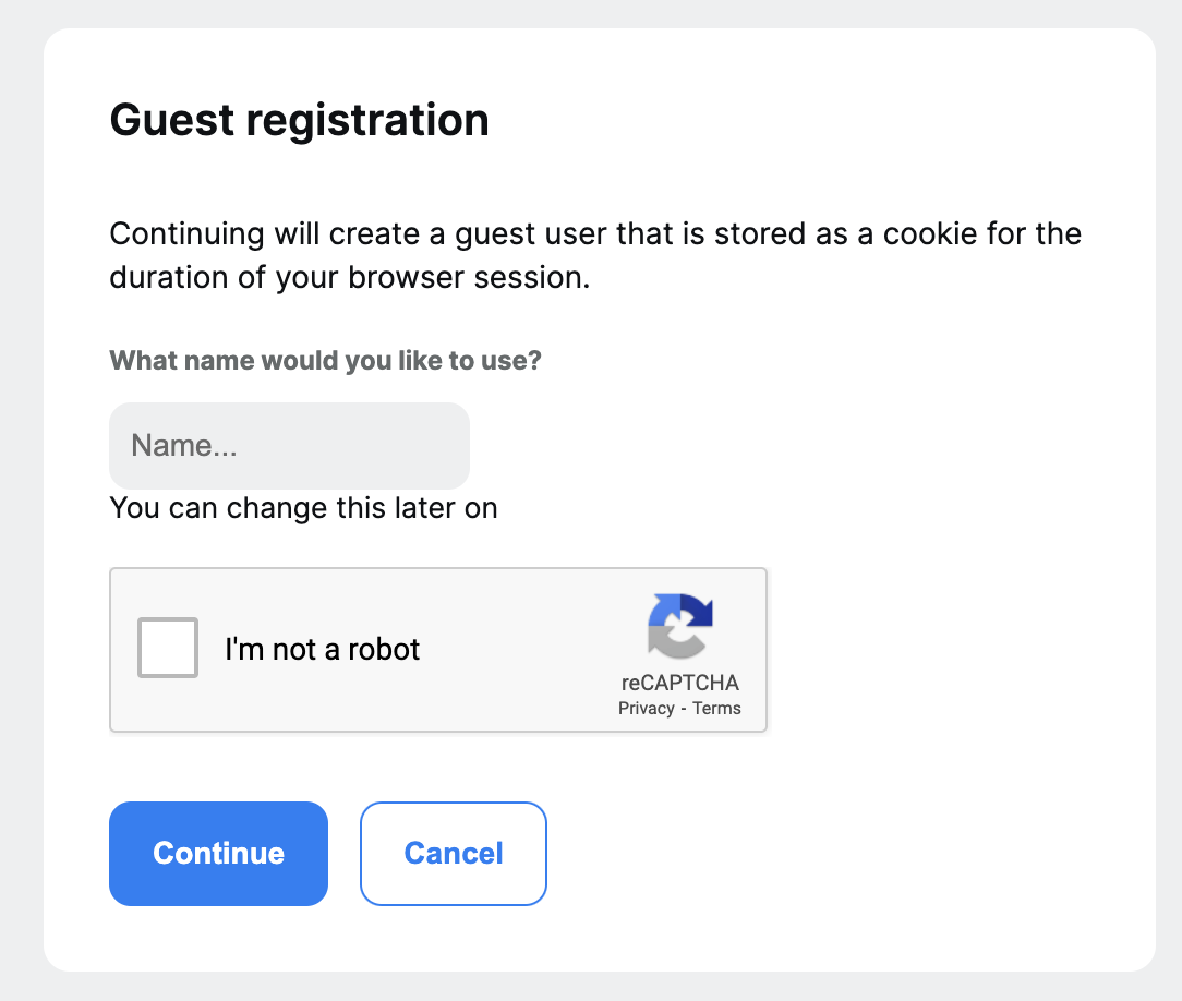 Guest access should prompt for a displayname · Issue #249 · matrix-org/thirdroom · GitHub