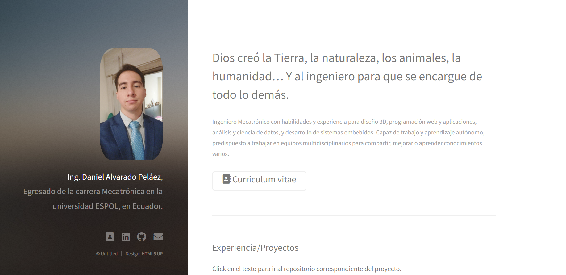 GitHub - daap213/MiPortafolio: Un portafolio web estático hecho en base un temple de HTML5
