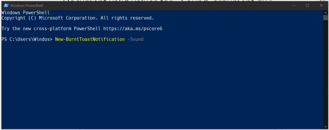 Document valid values for `-Sound` argument · Issue #84 · Windos/BurntToast · GitHub