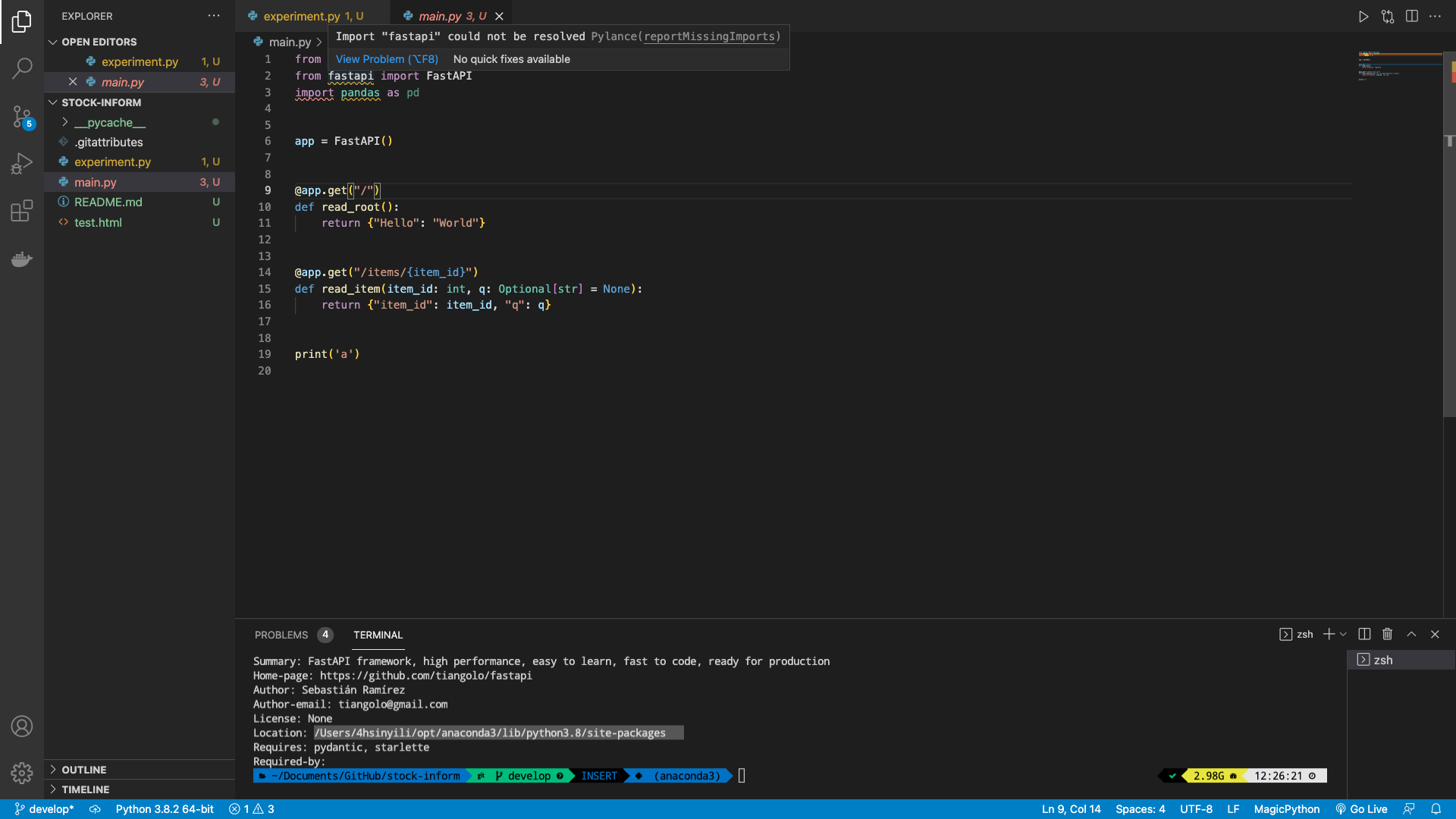 Import error on pip installed packages · Issue #1601 · microsoft ...