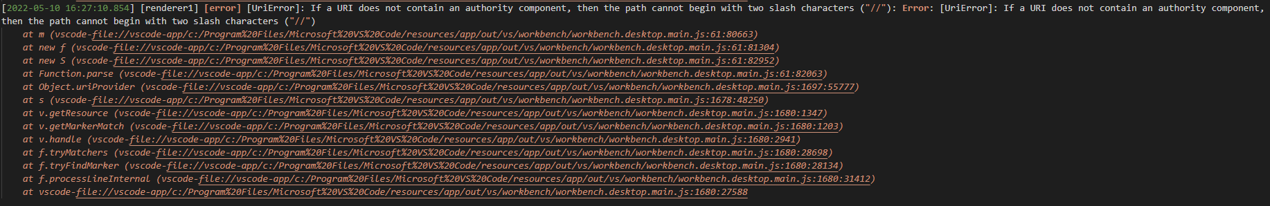 Problem Matcher Network Path Bug · Issue 149137 · Microsoftvscode · Github 9859