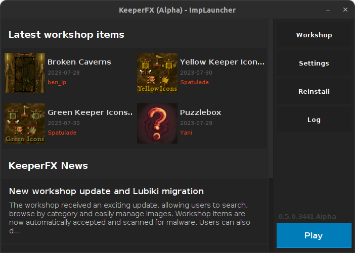 GitHub - yani/imp-launcher: A launcher for KeeperFX written in Java