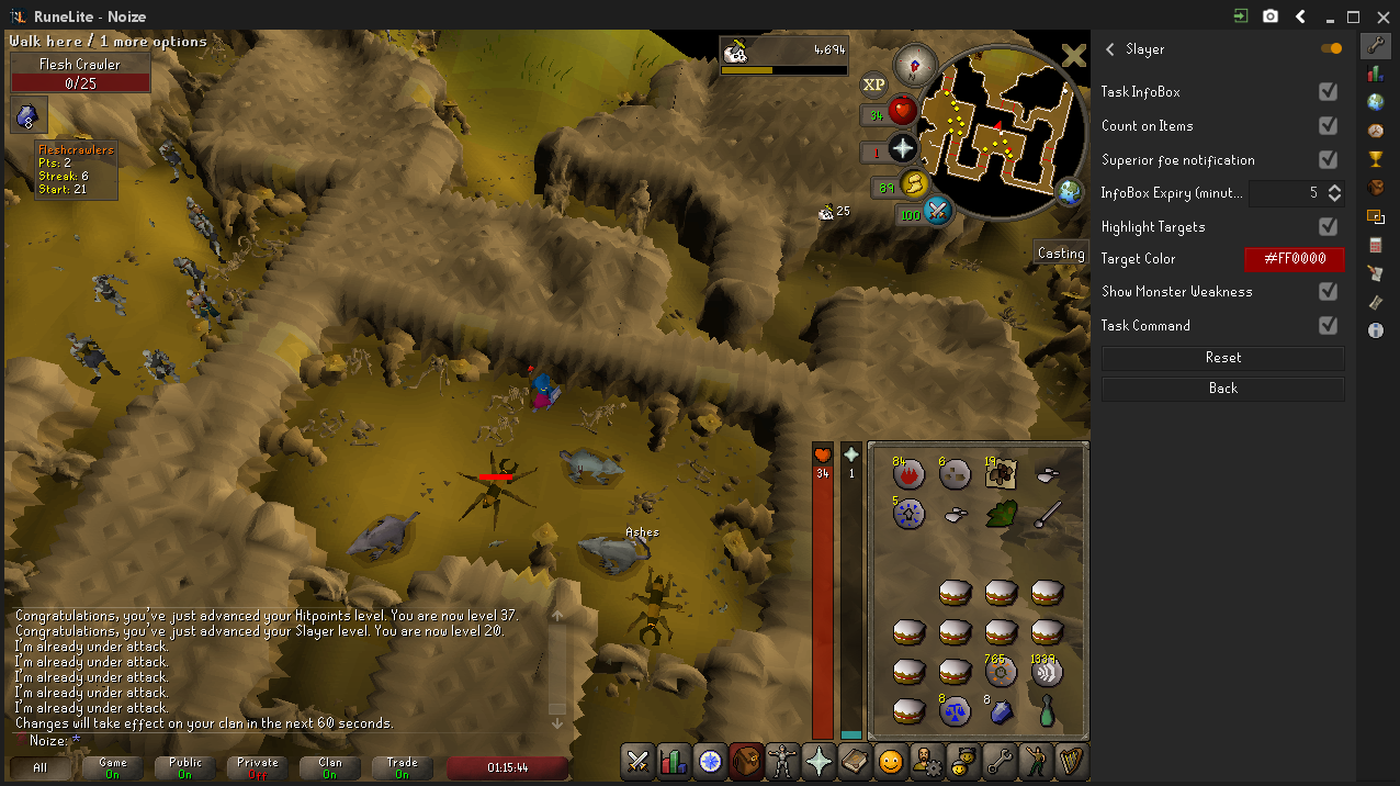 Slayer Plugin: Flesh Crawler not recognized as target during task ...