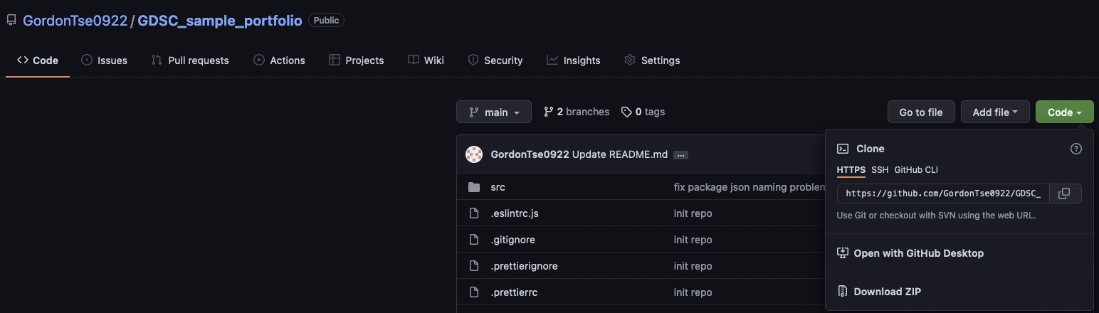 GitHub - GordonTse0922/GDSC_sample_portfolio: This a repo storing the ...