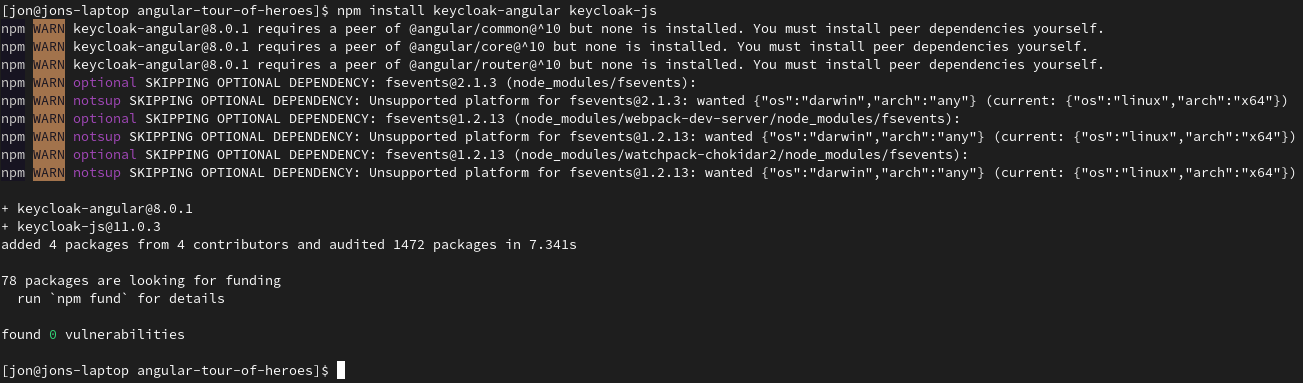 We cannot include version 8.x.x into an Angular project based in 10.2.0 ...
