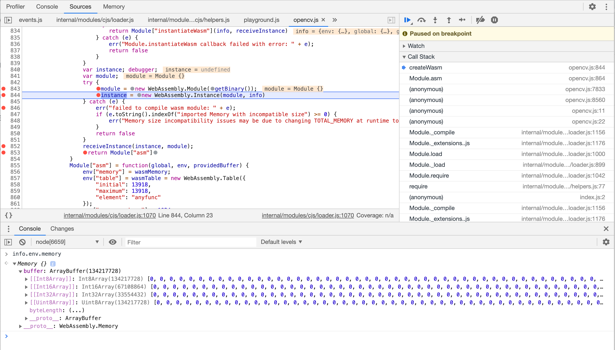 Error When Loading Wasm In Nodejs Version 12161 · Issue 1 · Echamudiopencv Wasm · Github