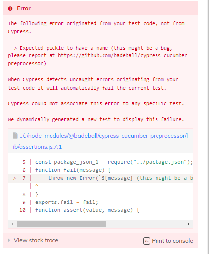 Error 'Expected pickle to have a name' when attempting to run scenario with blank title · Issue ...