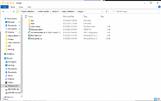 NotFoundError: NewRandomAccessFile failed to Create/Open: images/labelmap.pbtxt : The system ...