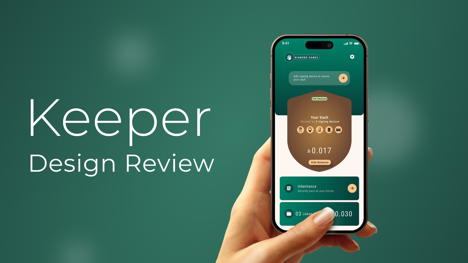 Design Review Call: Keeper · Issue #477 · BitcoinDesign/Meta · GitHub