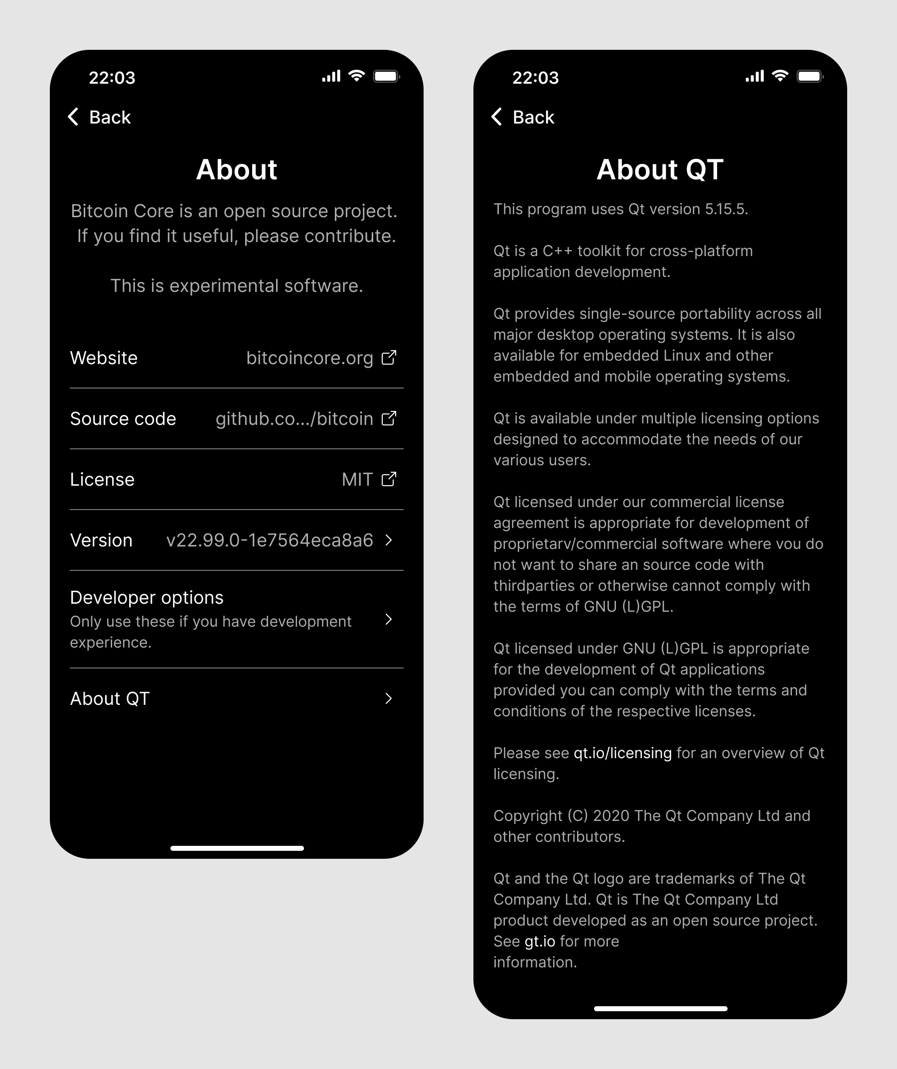 Brainstorming Handling Qt License Information · Issue 338 · Bitcoin Core Gui Qml · Github
