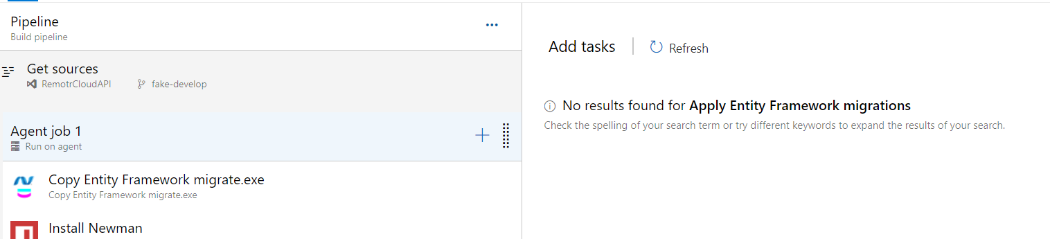 No "Apply Entity Framework migrations" Task after installing the Entity Framework Migrations ...