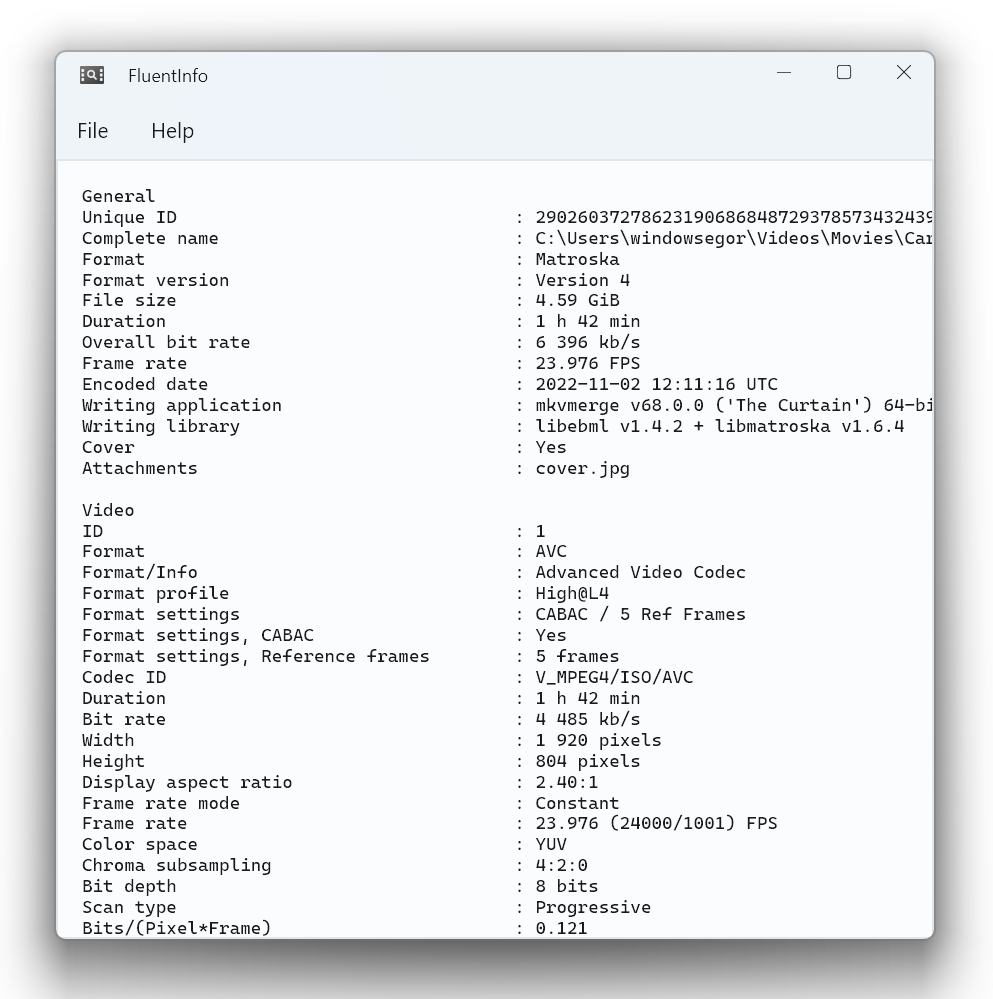GitHub - ubuntuegor/FluentInfo: See detailed media information in a modern fashion