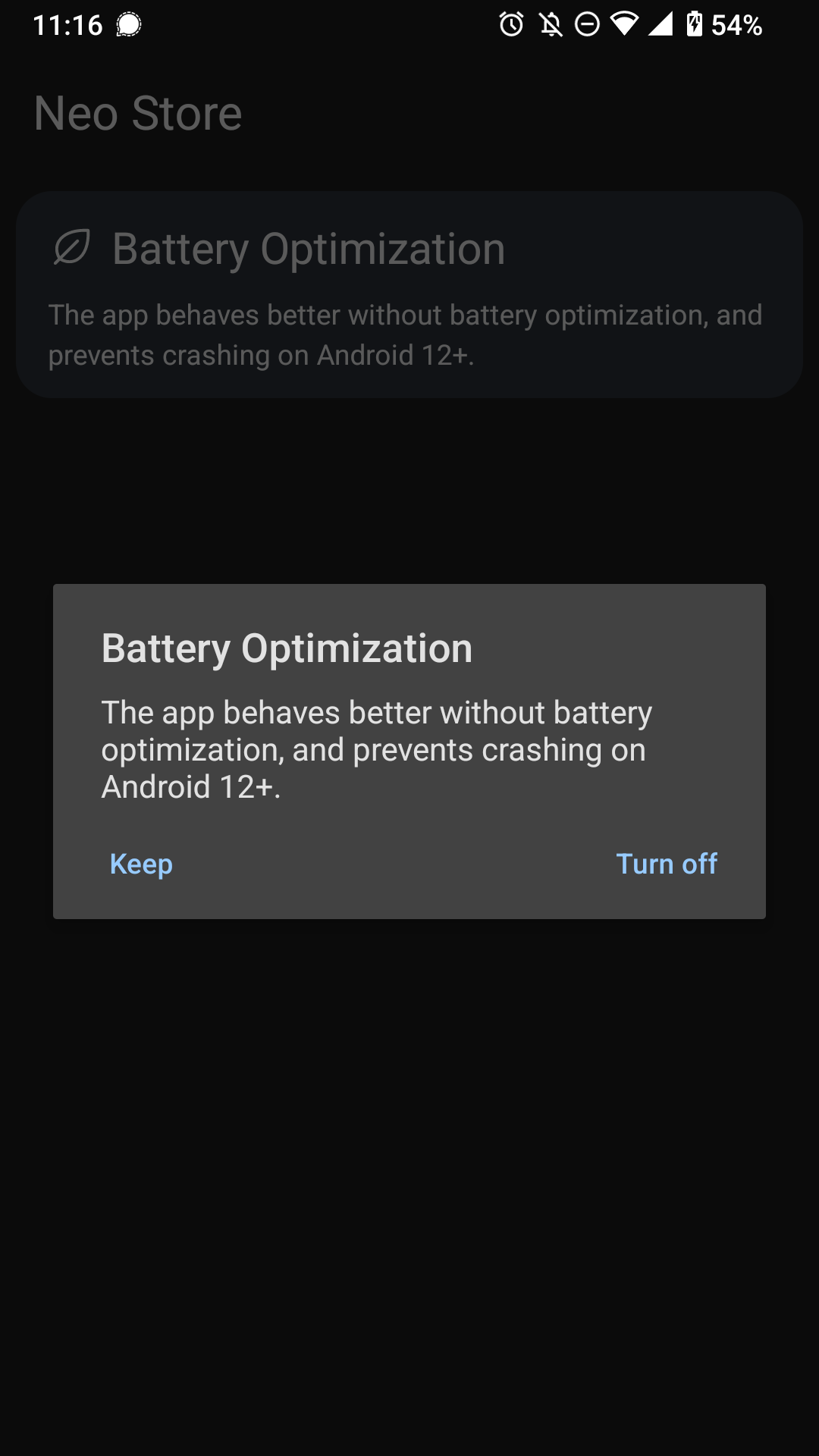 Don't force disabling battery optimization · Issue #440 · NeoApplications/Neo-Store · GitHub