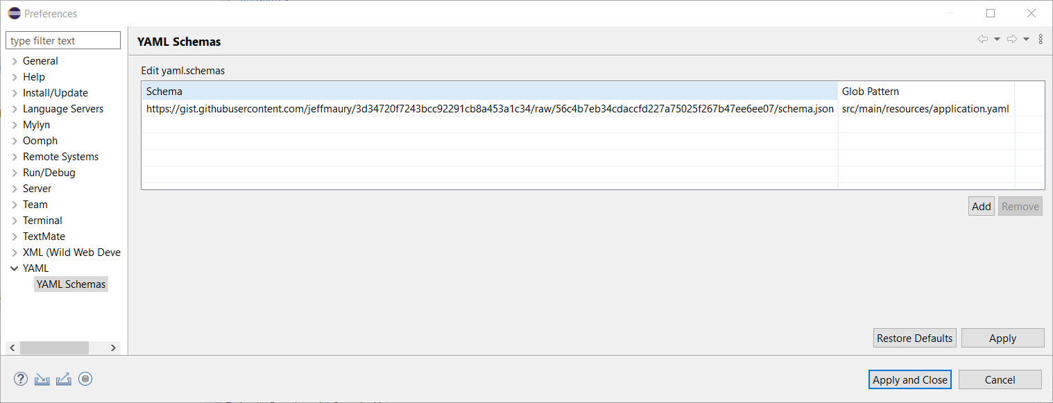 Cannot use provided schemas · Issue #461 · eclipse-wildwebdeveloper/wildwebdeveloper · GitHub