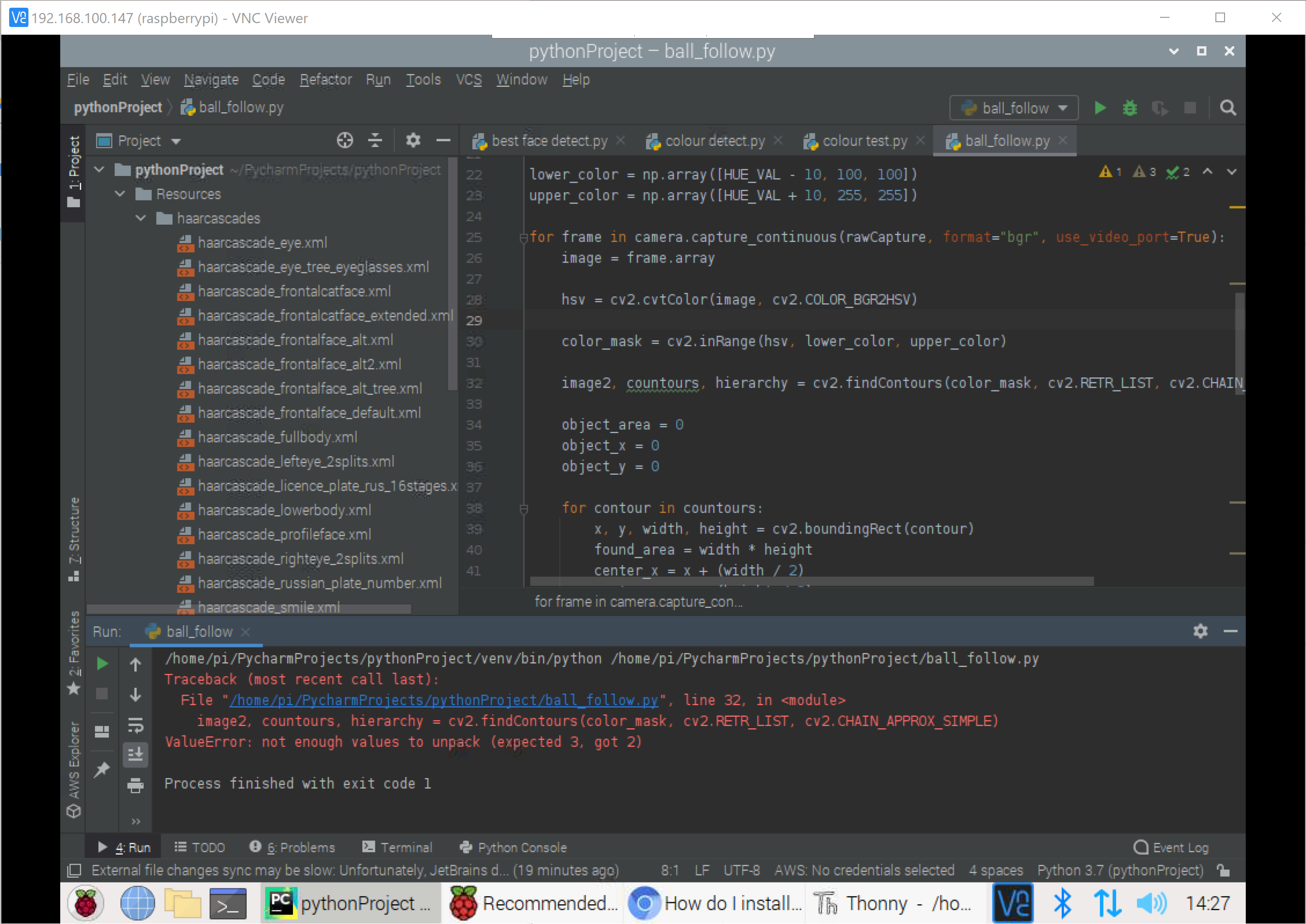 Code for object tracker error · Issue #2 · the-raspberry-pi-guy/raspirobots · GitHub