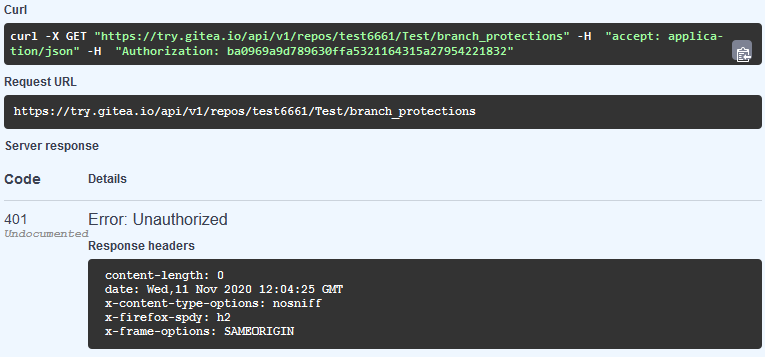 API calls returning 401 Unauthorized · Issue #13484 · go-gitea/gitea · GitHub