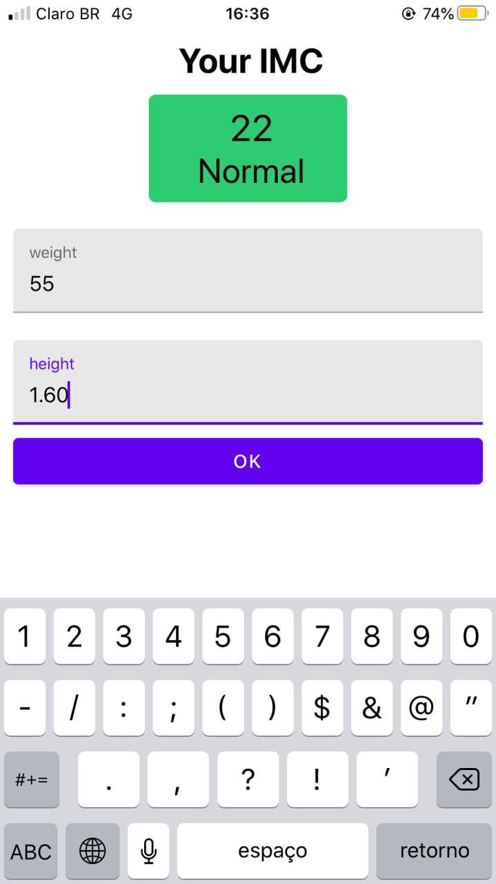 GitHub - cvaldrighi/IMC-Calculator-APP: IMC Calculator APP made with React Native