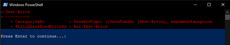 Throwterminatingerror Error Not Showing If Object Is Datatable Or Pscustomobject Array · Issue