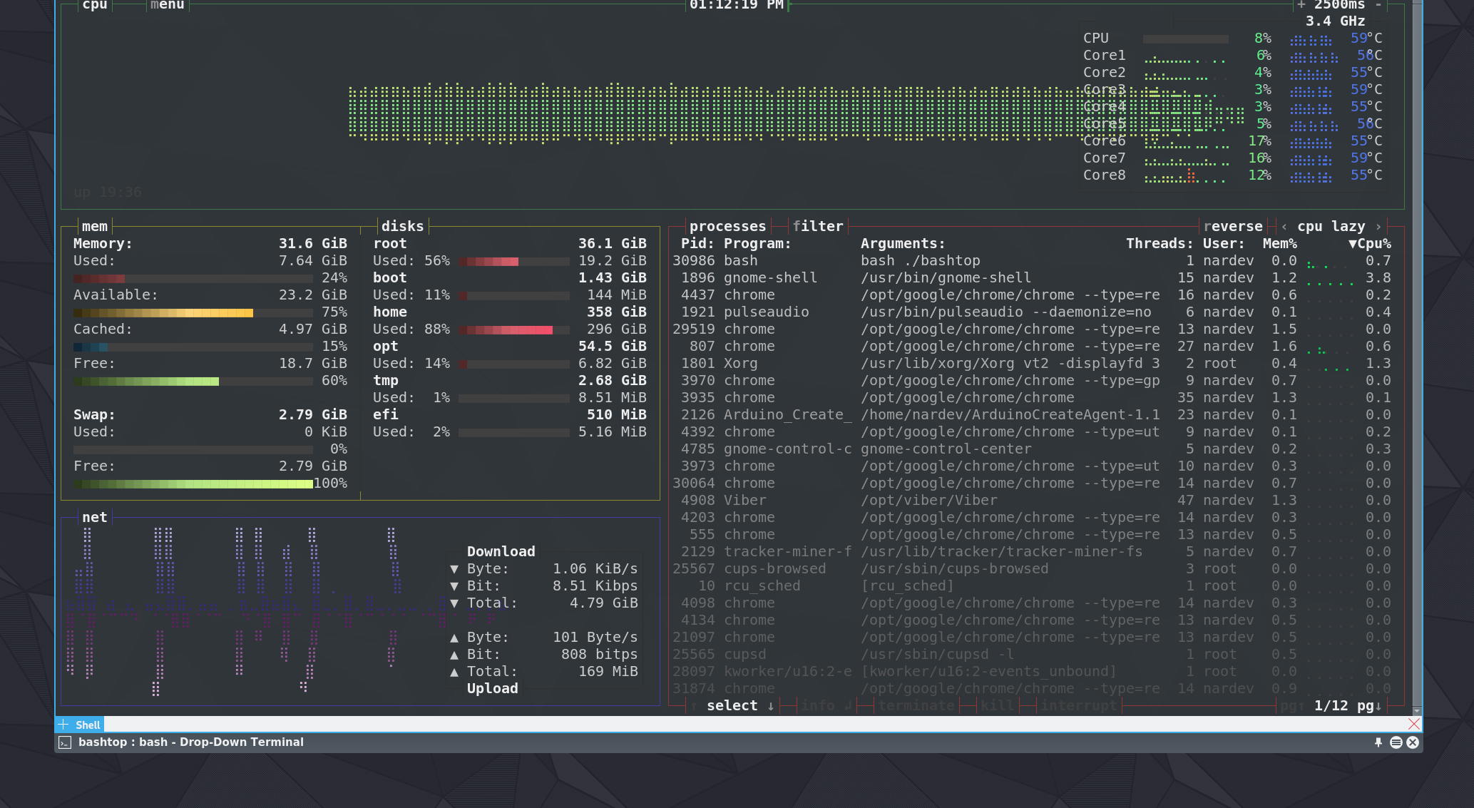Buggy in yakuake bash. · Issue #83 · aristocratos/bashtop · GitHub