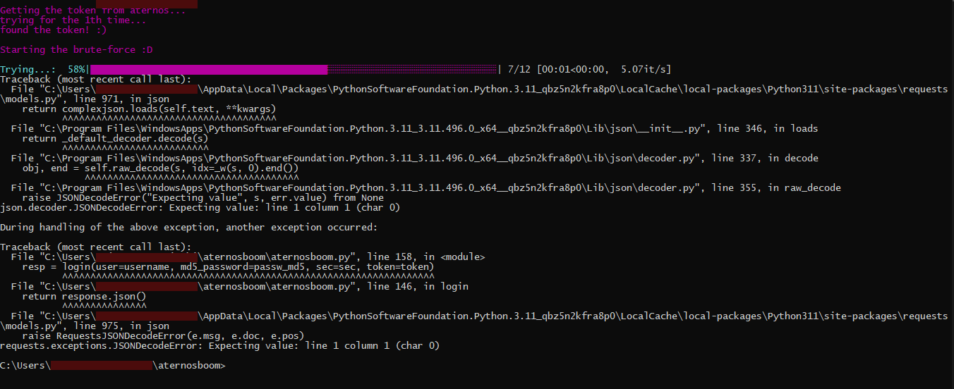 Plenty of errors after starting the main programe · Issue #1 · jwaxy/aternosboom · GitHub