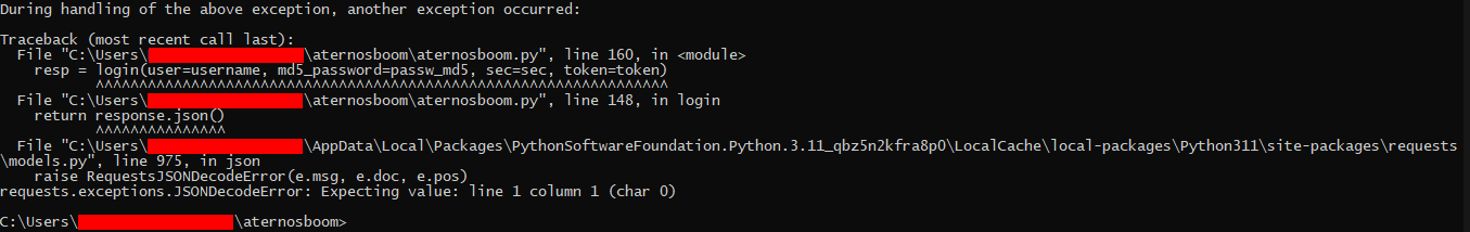 Plenty of errors after starting the main programe · Issue #1 · jwaxy/aternosboom · GitHub