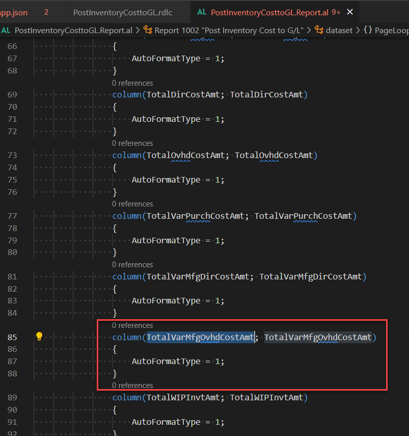 [Bug] Total Var Mfg. Ovhd. Cost Amt. textbox in the RDLC layout references an incorrect field ...