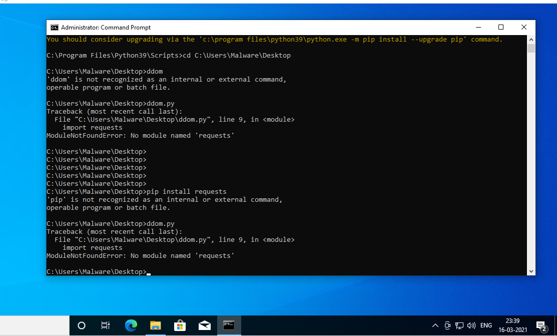 ddom.py not working . · Issue #144 · Endermanch/MalwareDatabase · GitHub