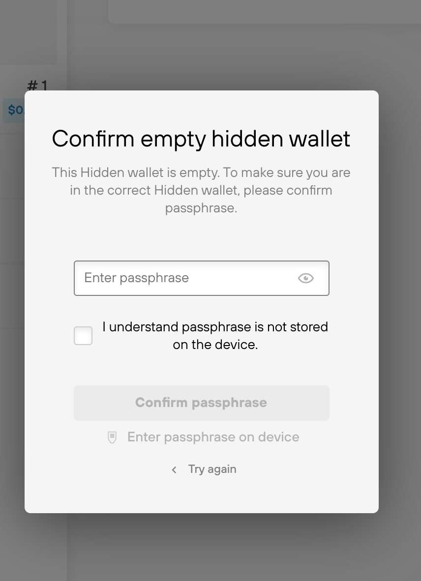 Passphrase confirmation modal size · Issue #1819 · trezor/trezor-suite ...