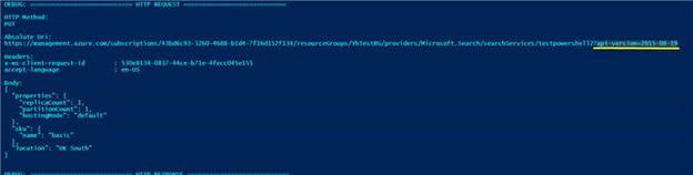 Create Search Service using Powershell api need to be update · Issue ...