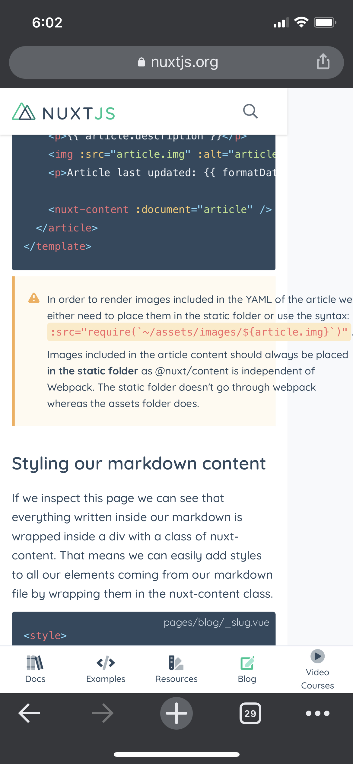 Mobile view of blog page is overflown · Issue #1457 · nuxt/website-v2 · GitHub