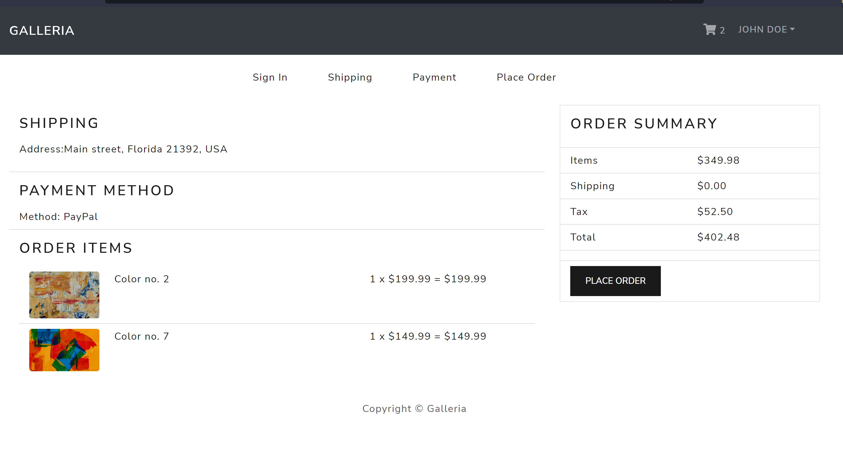 GitHub - whatthefoobar/galleria_shop: Galleria art print shop with ...
