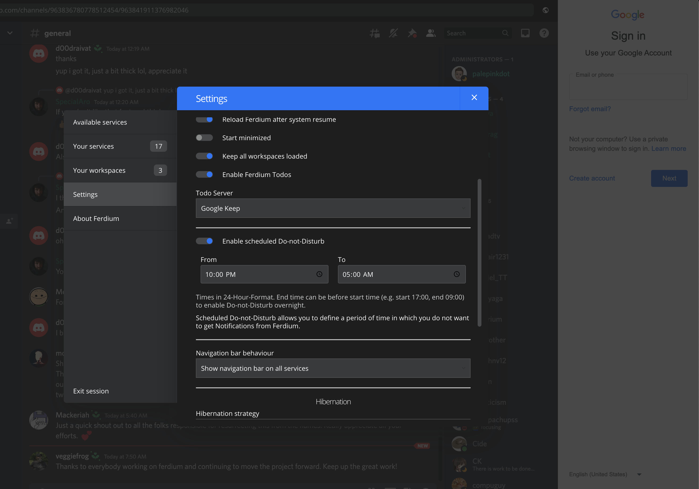Bug: Todo settings · Issue #281 · ferdium/ferdium-app · GitHub