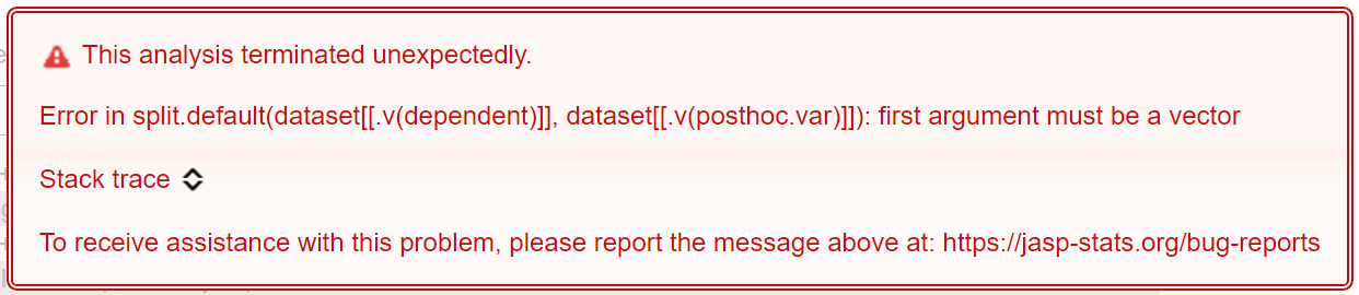 Error in post-hoc analysis of Bayesian Repeated Measures ANOVA · Issue #981 · jasp-stats/jasp ...