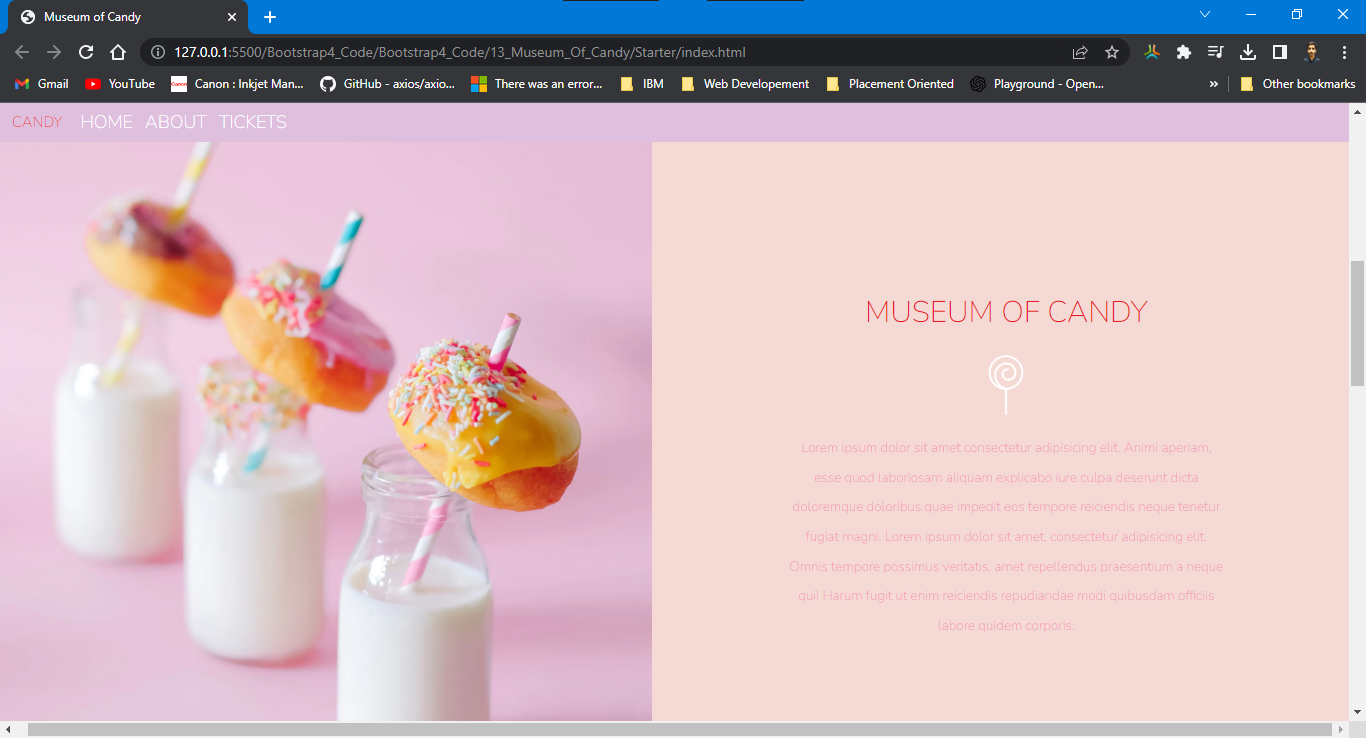 GitHub - Durgesh-Tech/MuseumofCandy: Museum of Candy using basic HTML ...