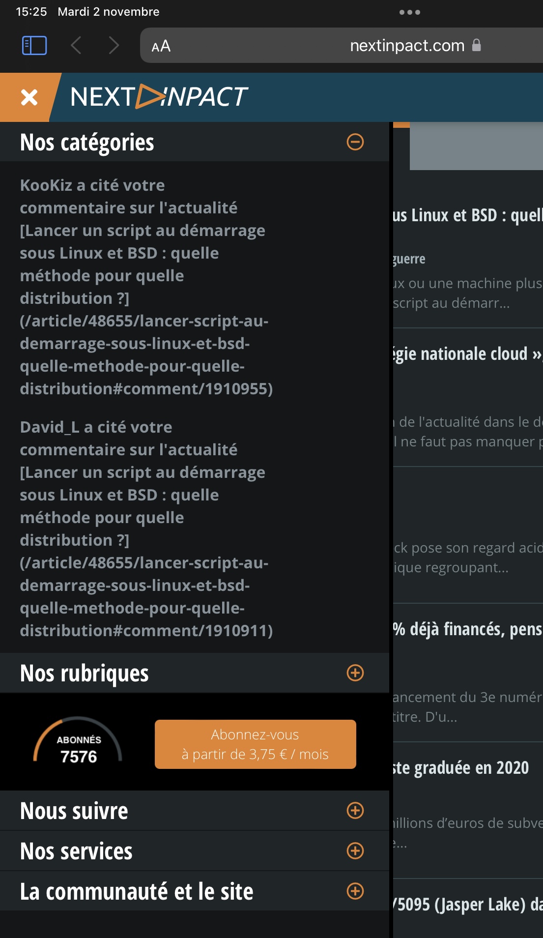 "Nos catégories" · Issue #231 · NextINpact/nextinpactv7 · GitHub
