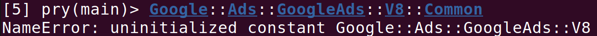 uninitialized constant Google::Ads::GoogleAds::V8 · Issue #335 · googleads/google-ads-ruby · GitHub