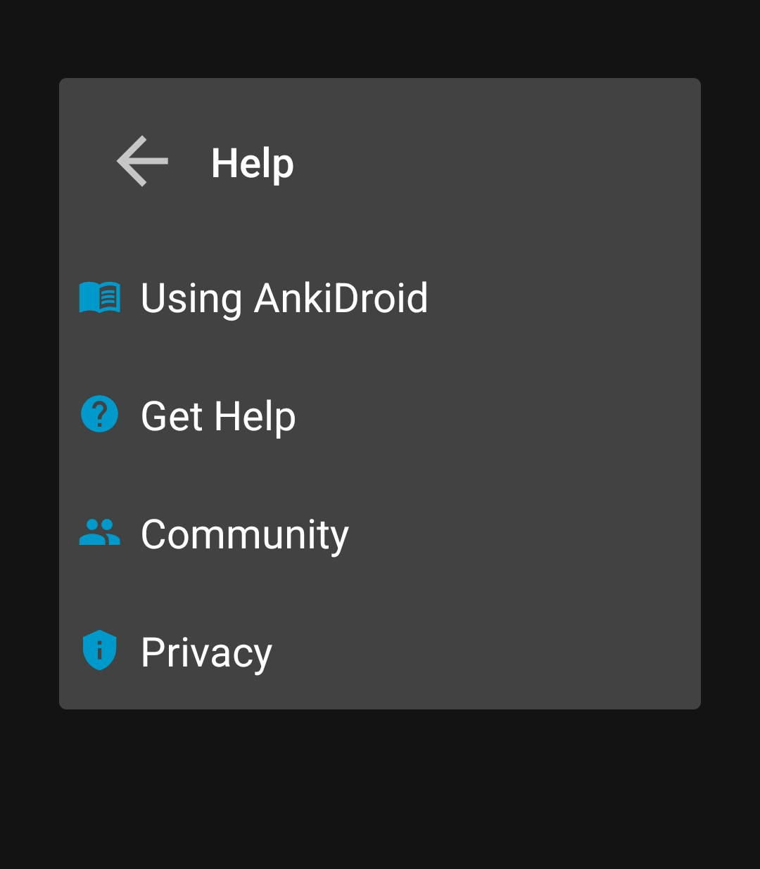 Help/Support AnkiDroid dialog arrow is too big · Issue #11916 · ankidroid/Anki-Android · GitHub