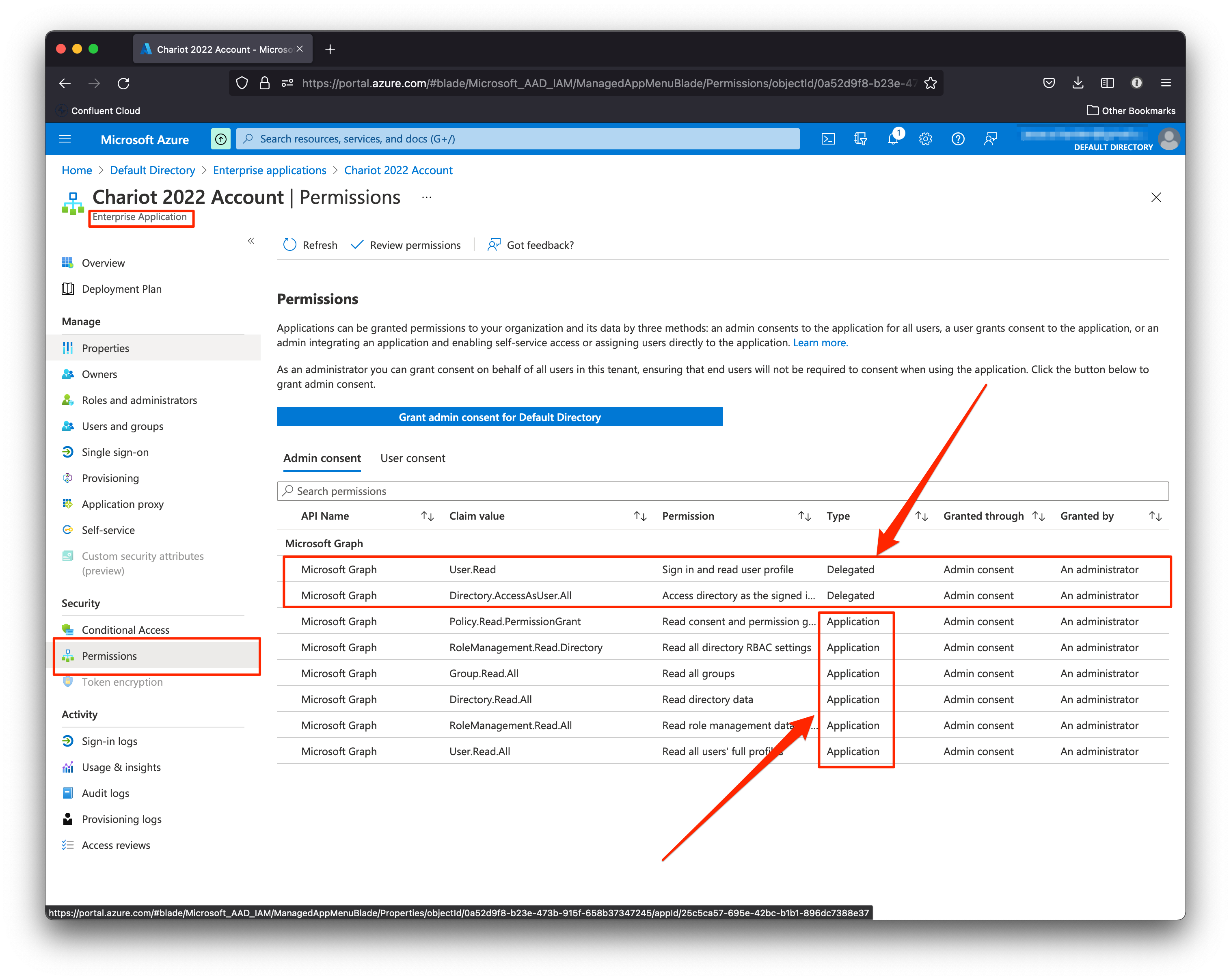 How do I get the delegated API permissions for an application from the graph API? · Issue #113 ...