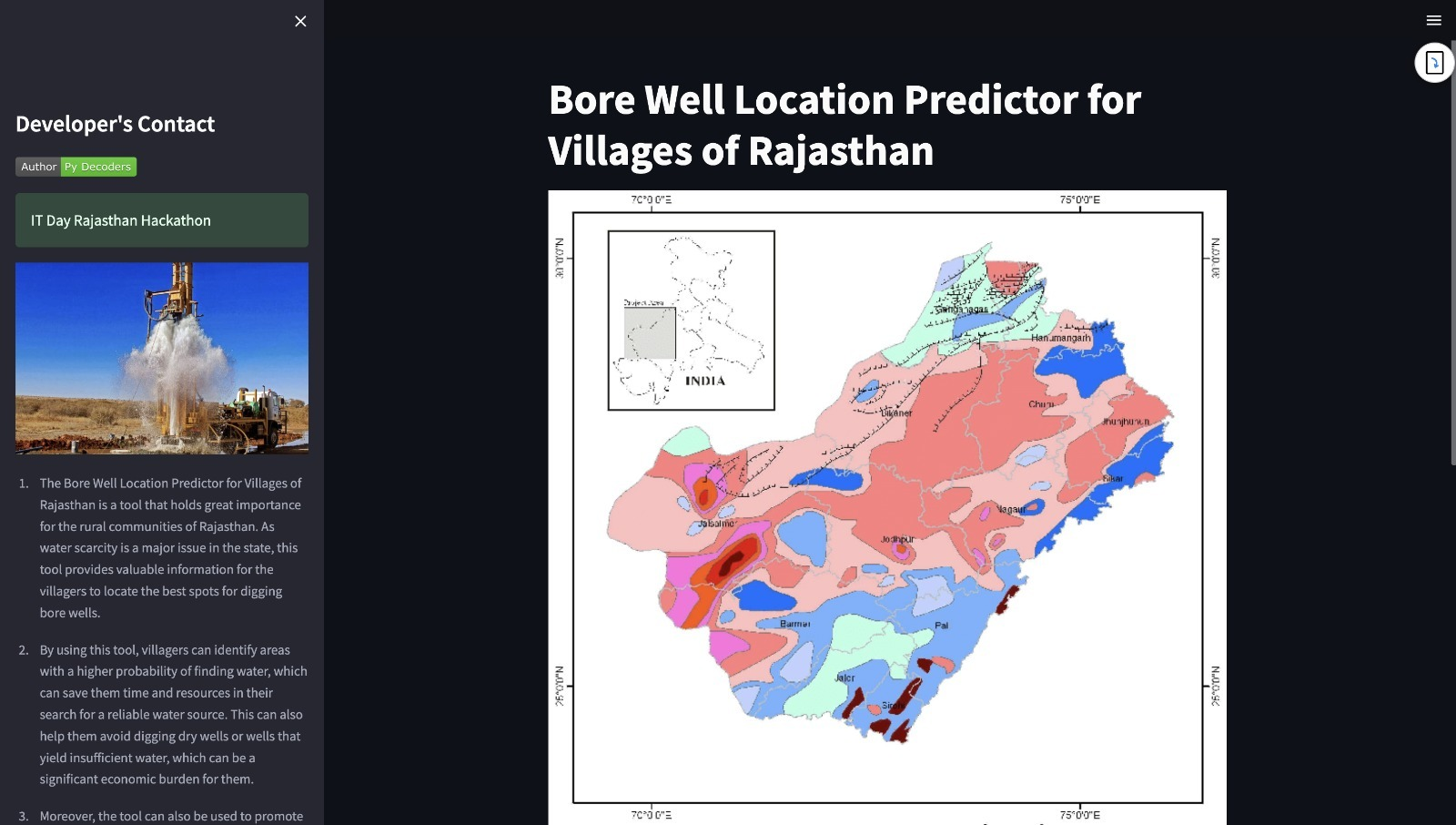 GitHub - chethanreddy123/Water-Scarcity-Predictor---Rajasthan