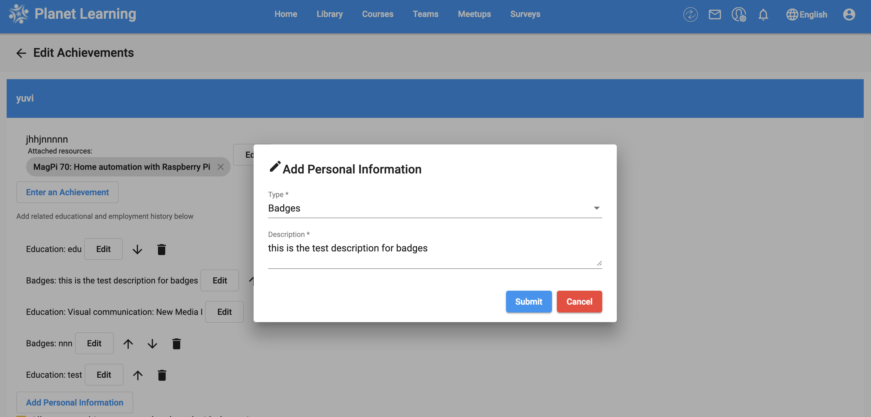Achievement: Change the label in the dialog · Issue #3220 · open-learning-exchange/planet · GitHub