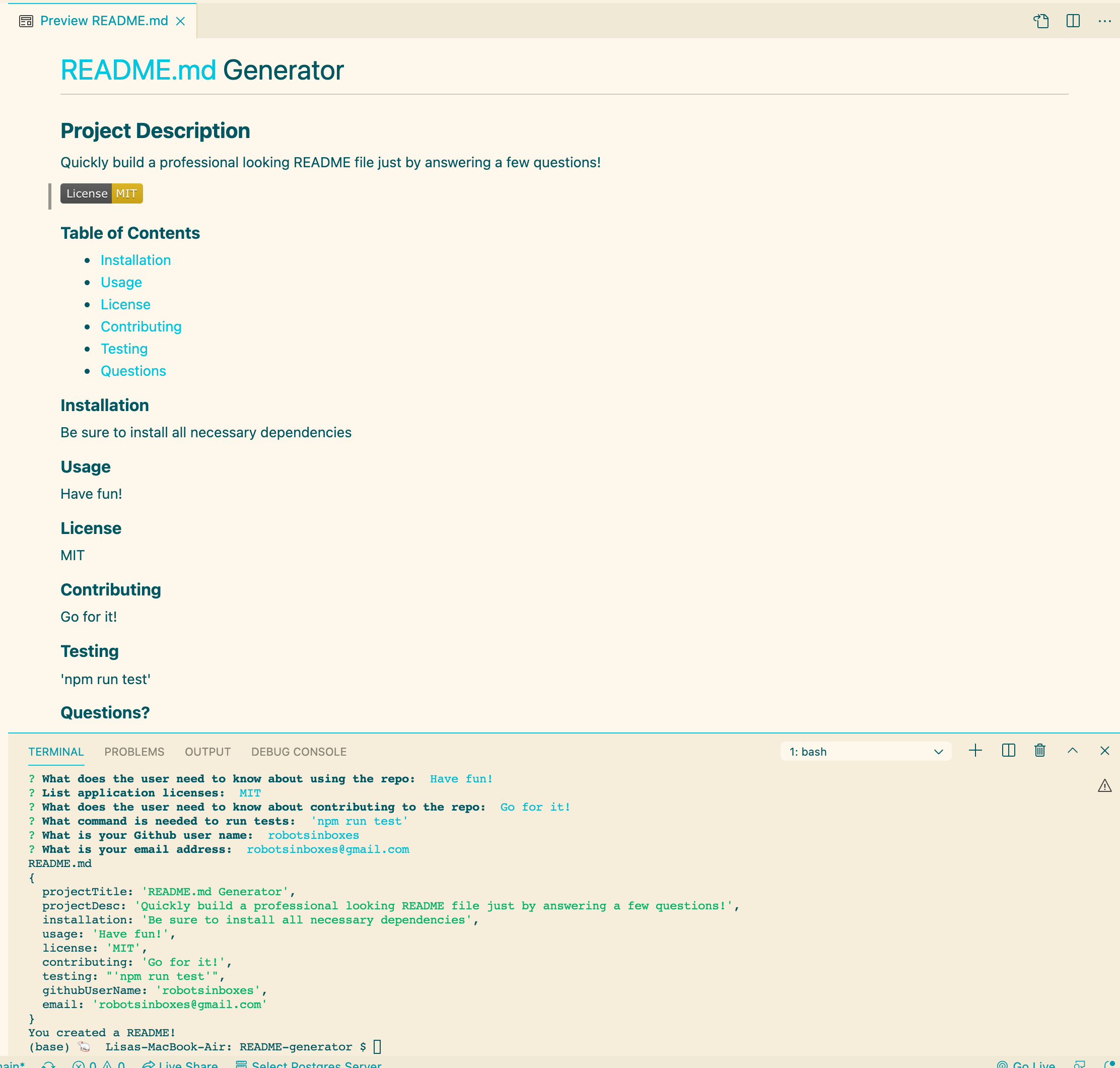 GitHub - robotsinboxes/README-generator
