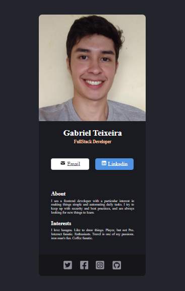 GitHub - Gabrielsst/Curriculum-Scrimba-Challenge: I made a curriculum using React.JS to ...