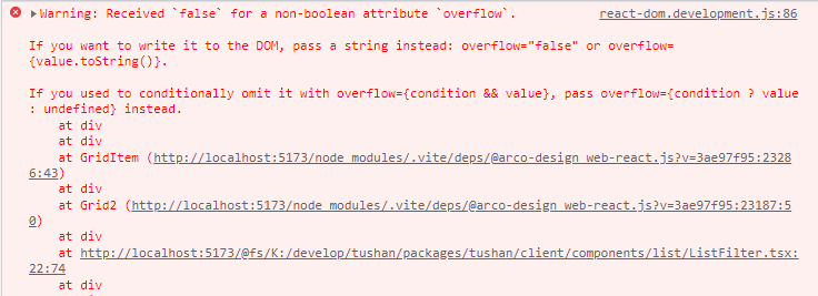 Received `false` For A Non Boolean Attribute `overflow` · Issue 2007 · Arco Designarco Design