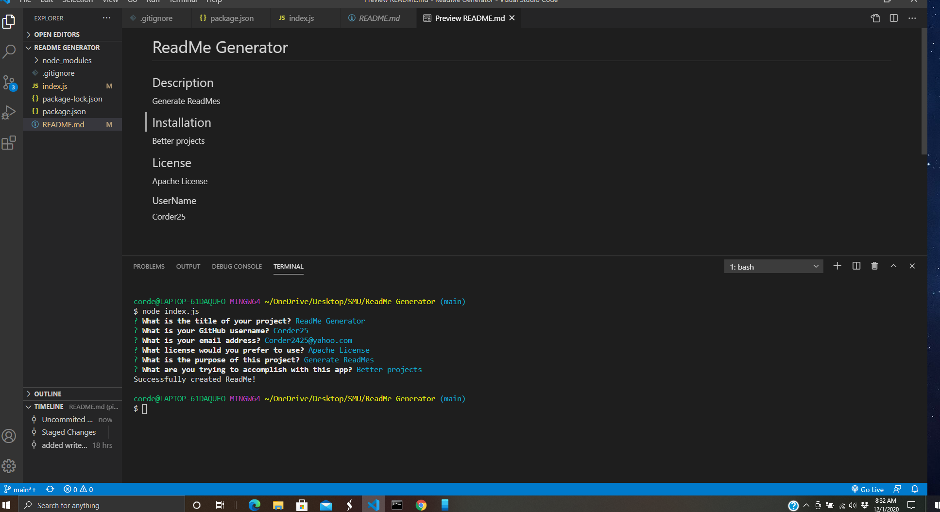 GitHub - Corder25/ReadMe-Generator